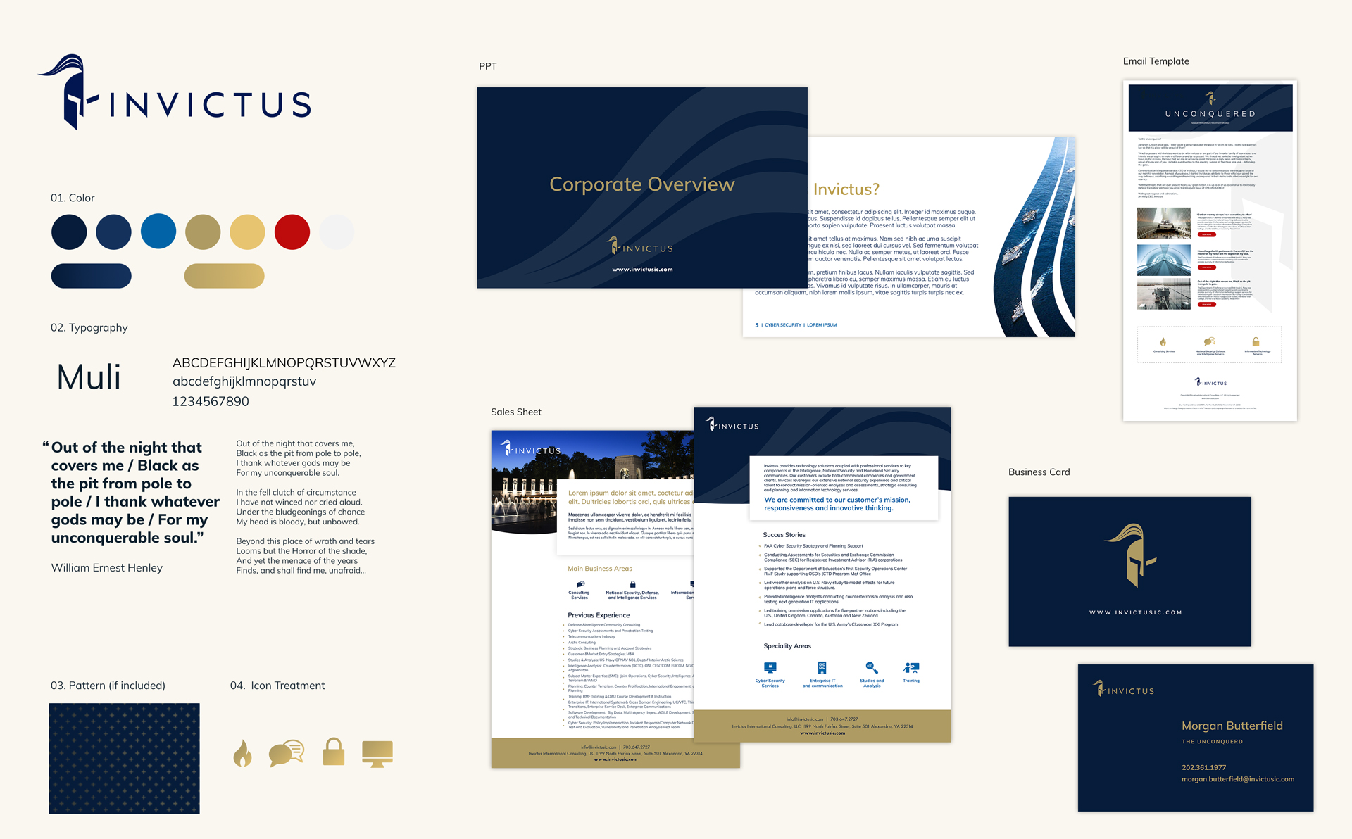 Invictus Family Owned Government Contractor Rebrand Bluetext